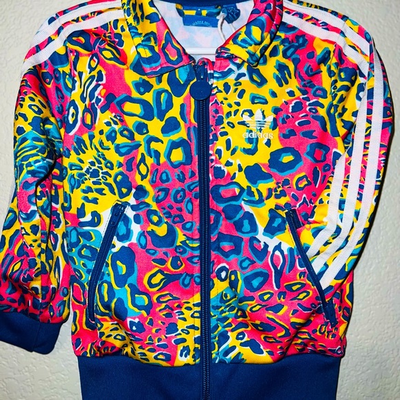 adidas | Jackets & Coats | Adidas Multi Colored Leopard Print Track ...
